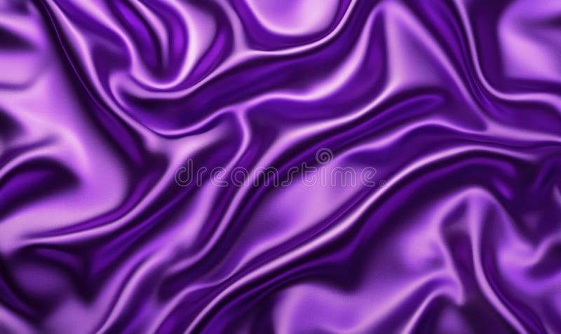 Purple Satin Fabric Texture with Flowing Waves and Smooth Surface Stock ...