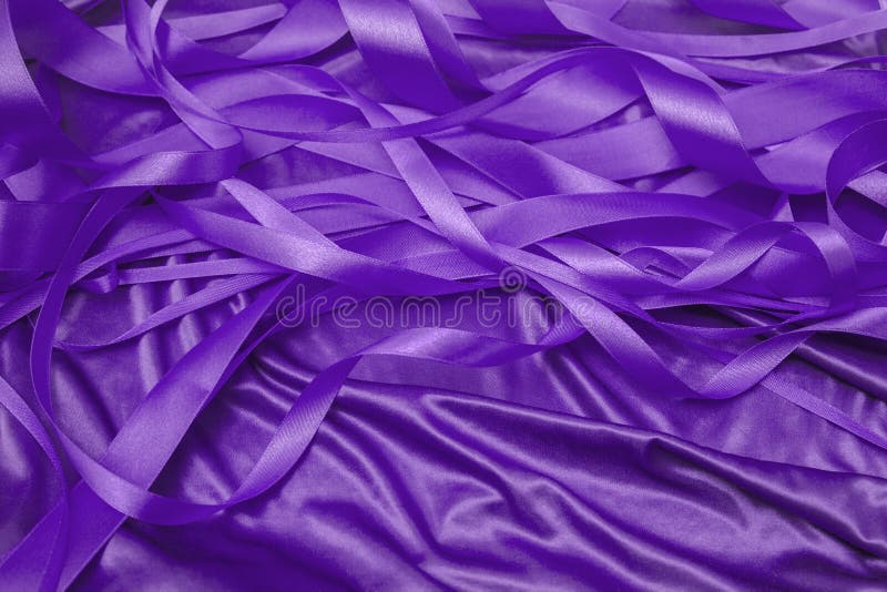 Satin Ribbons and Polished Gems Stock Image - Image of purple, jewelry ...