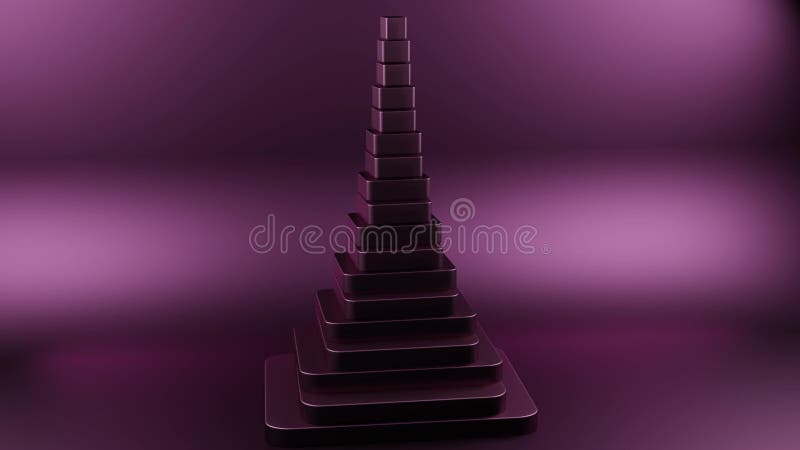 Purple Satisfying Pyramid Abstract Background in a Seamless Loop Stock ...
