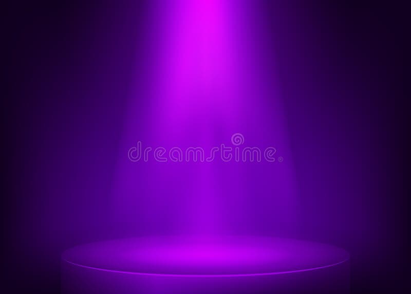 Scene Illuminated by a Spotlight Stock Illustration - Illustration of ...