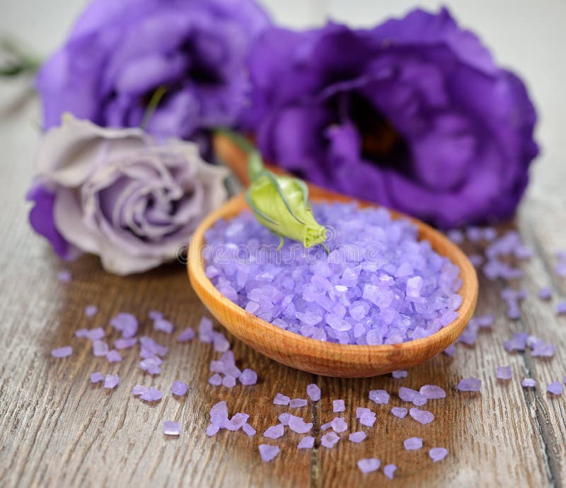 Purple sea salt stock image. Image of ingredient, organic - 33293529