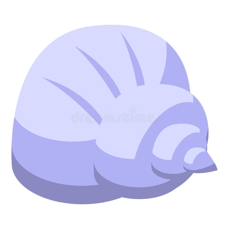 Purple Sea Shell is Lying on Its Side Stock Vector - Illustration of ...