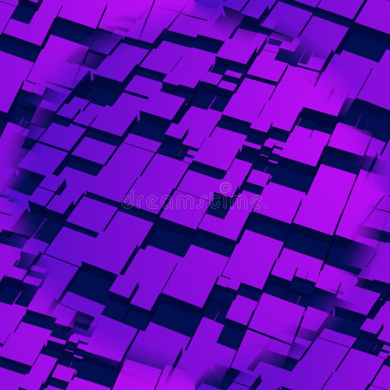 Purple Seamless Abstraction with Moving Square Elements, Cool Purple ...