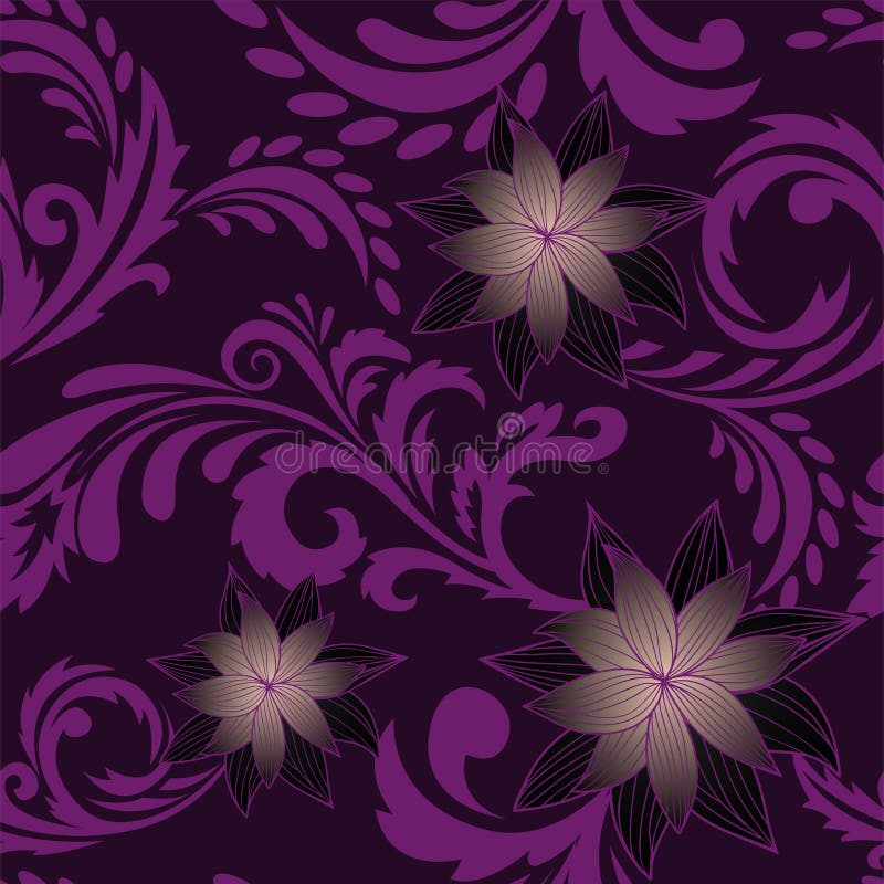 Purple Funky Pucci Seamless Repeat Pattern Stock Vector - Illustration ...