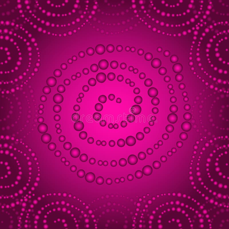 Purple Seamless Pattern with Gradient Dots Spirals Stock Vector ...