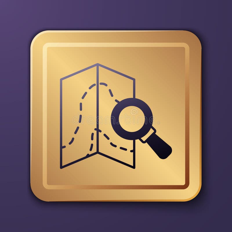 Purple Search Location Icon Isolated on Purple Background. Magnifying ...