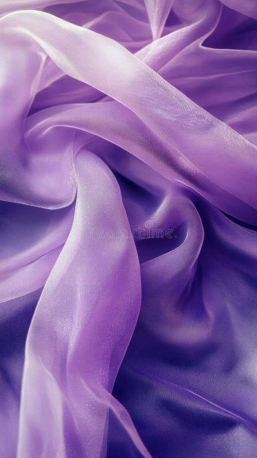 Purple Sheer Fabric Drapes and Flows Elegantly, Showing Texture and ...