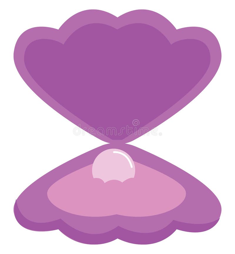 Purple shell stock vector. Illustration of single, purple - 46066997