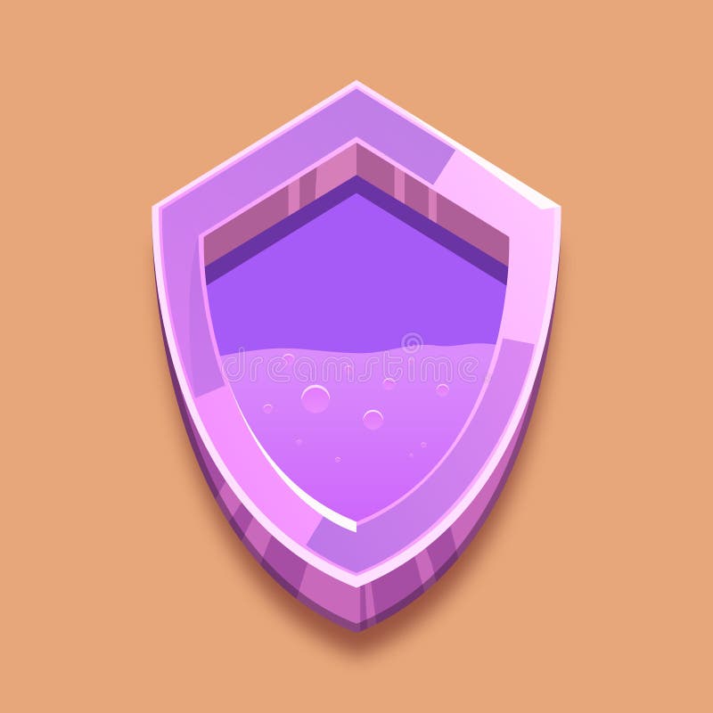 Purple Shield with Violent Liquid, Antivirus System Loading Stock ...