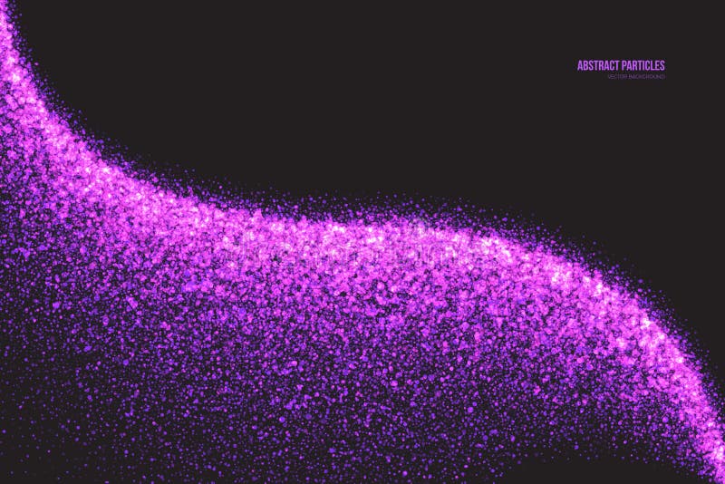 Purple Shimmer Glowing Round Particles Vector Background Stock Vector ...