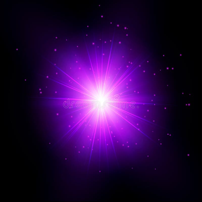Purple Shine Starburst Vector Radiant Star Rays Stock Vector ...
