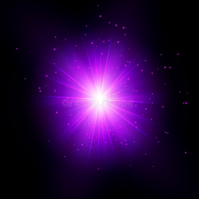 Purple Shine Starburst Vector Radiant Star Rays Stock Vector ...