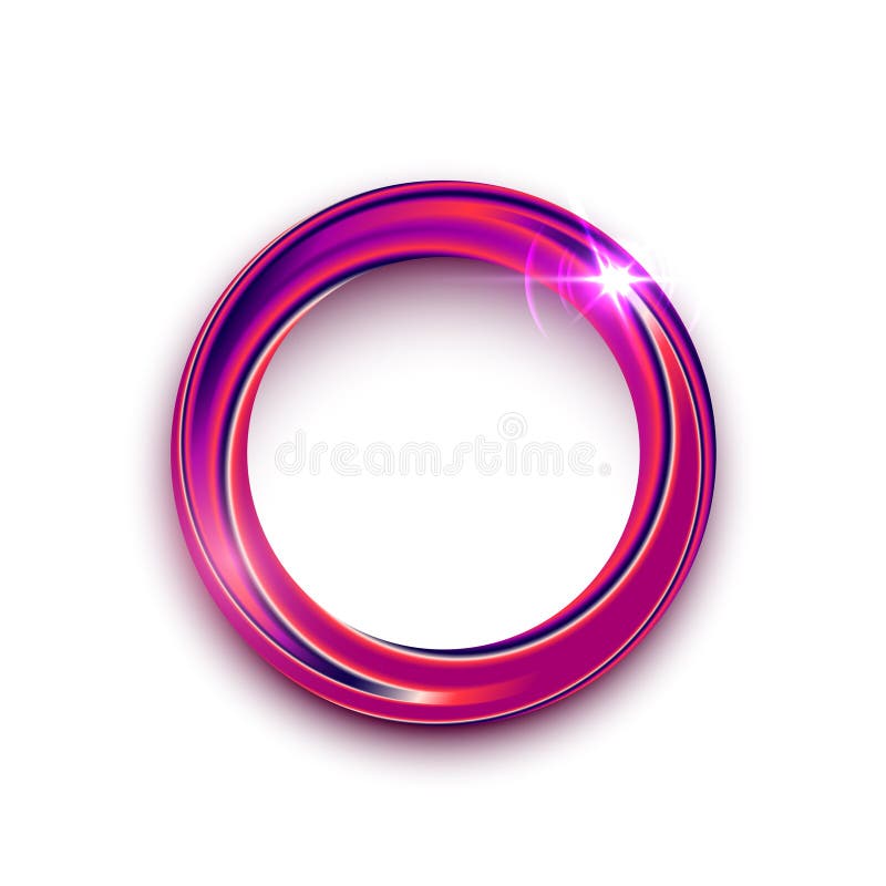 Purple Shining Circle Text Frame Illustration Isolated on White ...