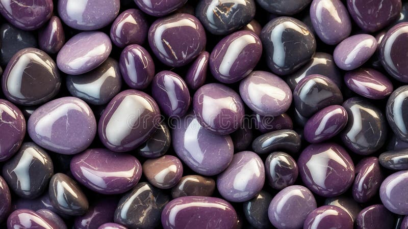 Purple Shiny Pebbles Flat Surface Texture Bac Ai Generated Stock ...