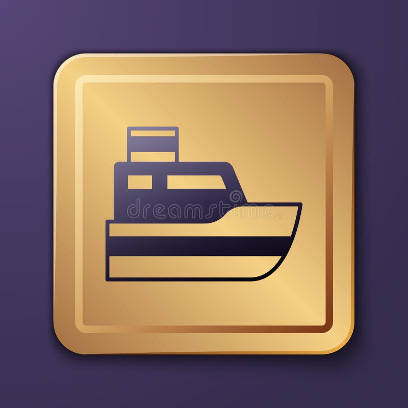 Purple Ship Line Path of Ship Sea Route with Start Point GPS and Black ...