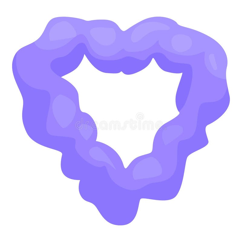 Purple Slime Forming a Heart Shape Stock Vector - Illustration of shiny ...