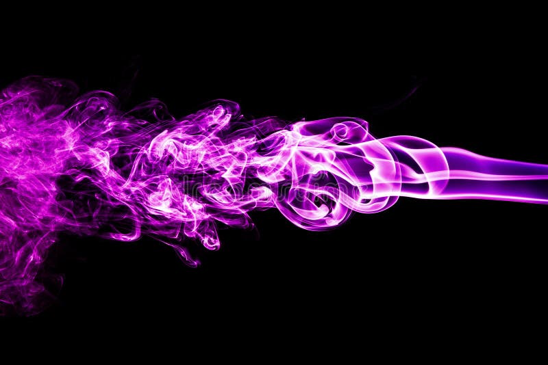 Purple Smoke on a Black Background Stock Photo - Image of background ...