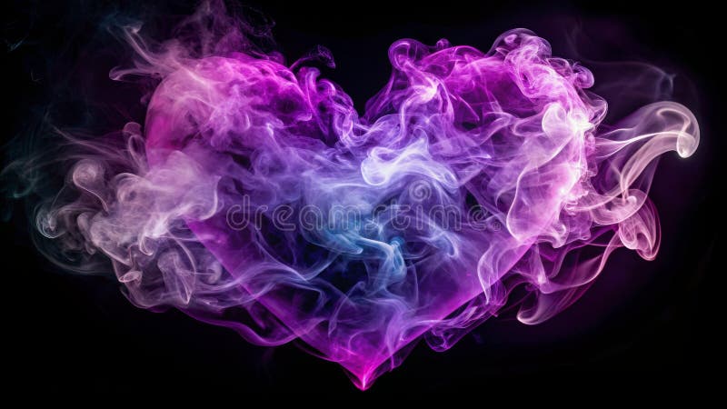 Purple Smoke Heart, Abstract , Background , Smoke , Heart Stock ...
