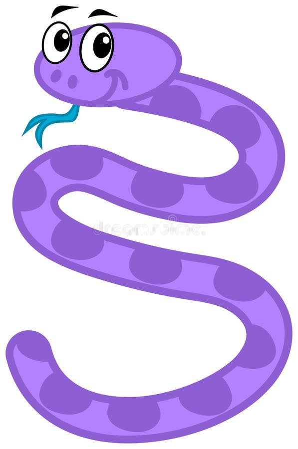 A purple snake stock illustration. Illustration of reptilian - 42794607
