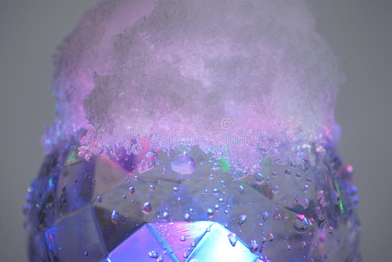 Purple snow. stock image. Image of close, winter, cold - 46919611