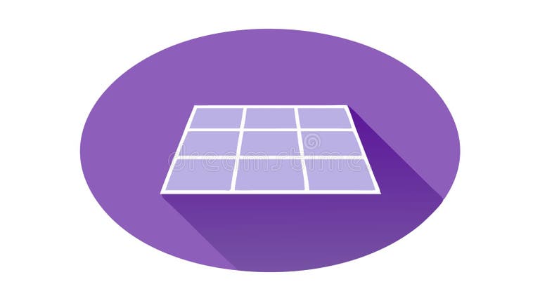 Purple Solar Panel Array Icon, Indicating Solar Power Systems , Vector ...