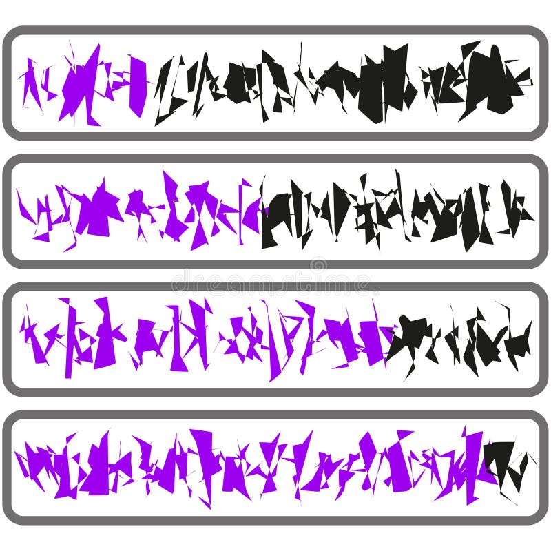 Purple Sound Waves. Audio Equalizer Display. Abstract Waveform Symbols ...