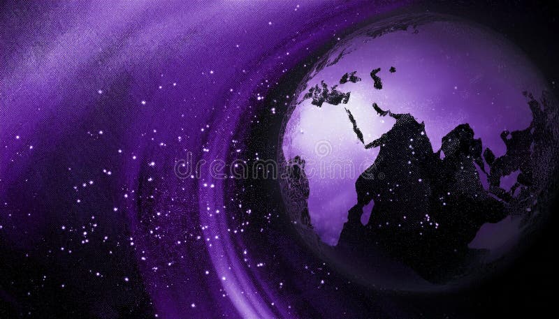 Purple space background stock illustration. Illustration of purple ...