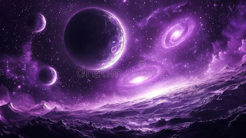 Purple Space Wallpapers Featuring Stars and Nebulae for Digital ...