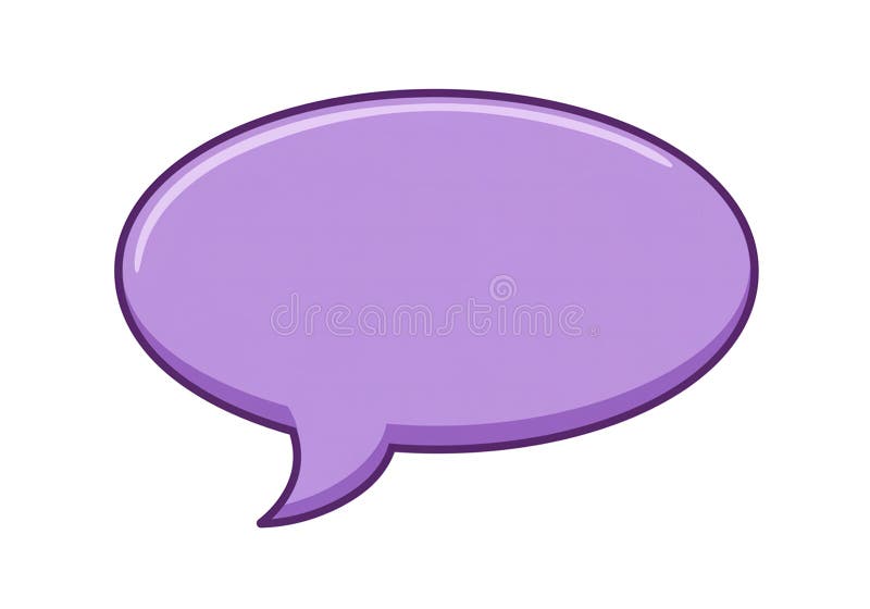 Purple Speech Bubble Icon with Purple Inside for Comic Book. Call Cloud ...