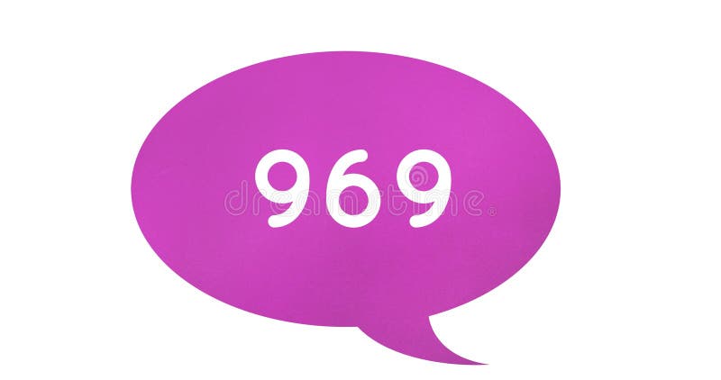 Purple Speech Bubble with Numbers 4k Stock Image - Image of computing ...