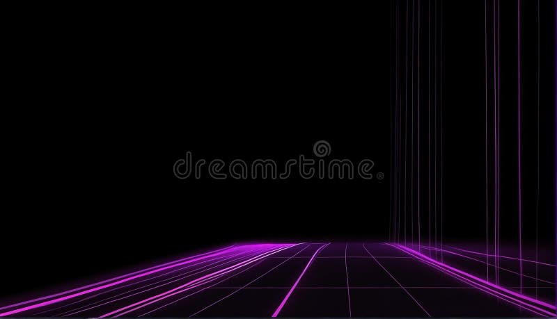 Purple Speed Line Motion Effect on Plain Black Ai Generated Stock ...