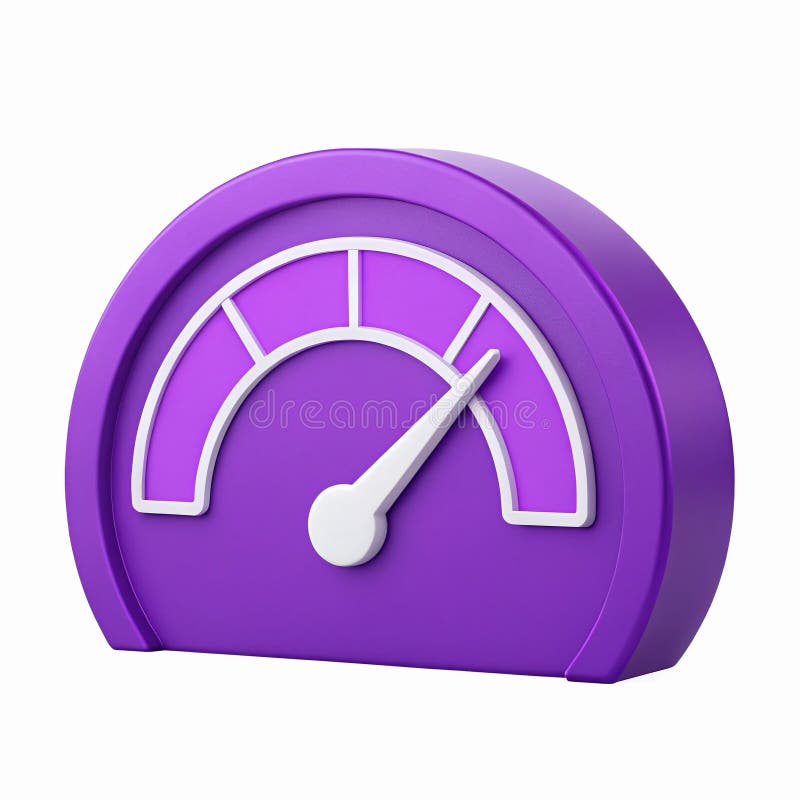 Purple Speedometer Gauge with Transparent Background for Performance ...