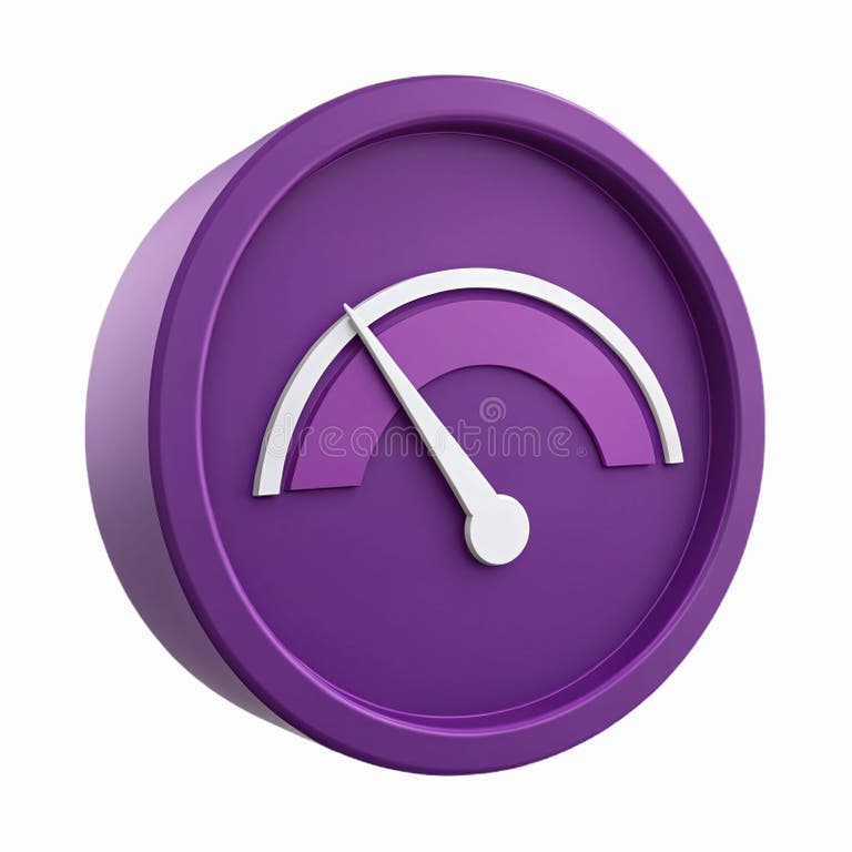 Purple Speedometer with Transparent Background for Performance ...