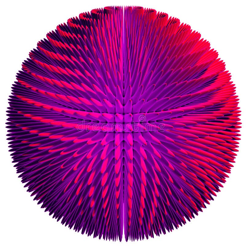 3d purple colored sphere stock illustration. Illustration of circular ...