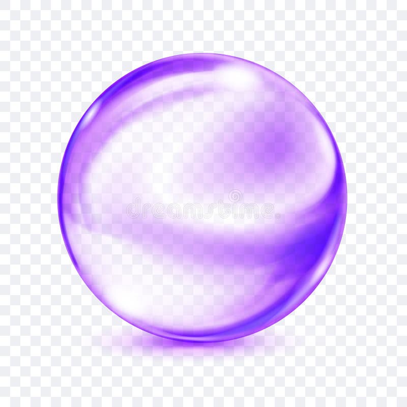 Purple Sphere with a Glares and Shadow Stock Illustration ...