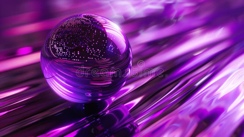 A Purple Sphere with a Reflective Surface Stock Image - Image of ...