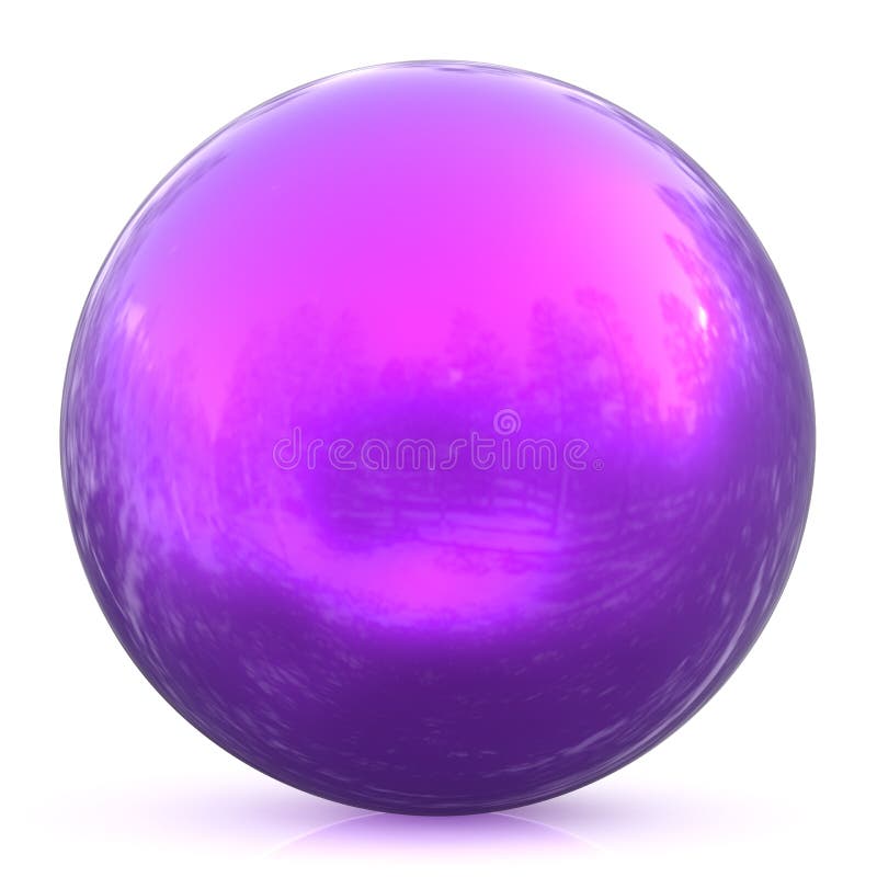 Purple Sphere Round Button Basic Ball Circle Geometric Shape Stock ...