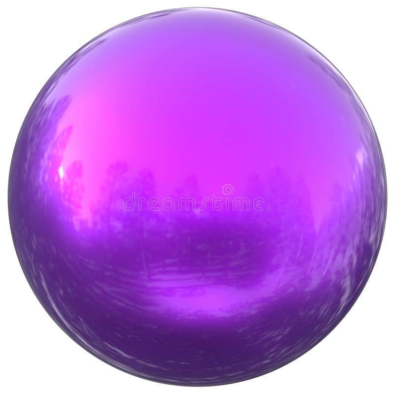Purple Sphere Round Button Ball Basic Circle Geometric Shape Stock ...
