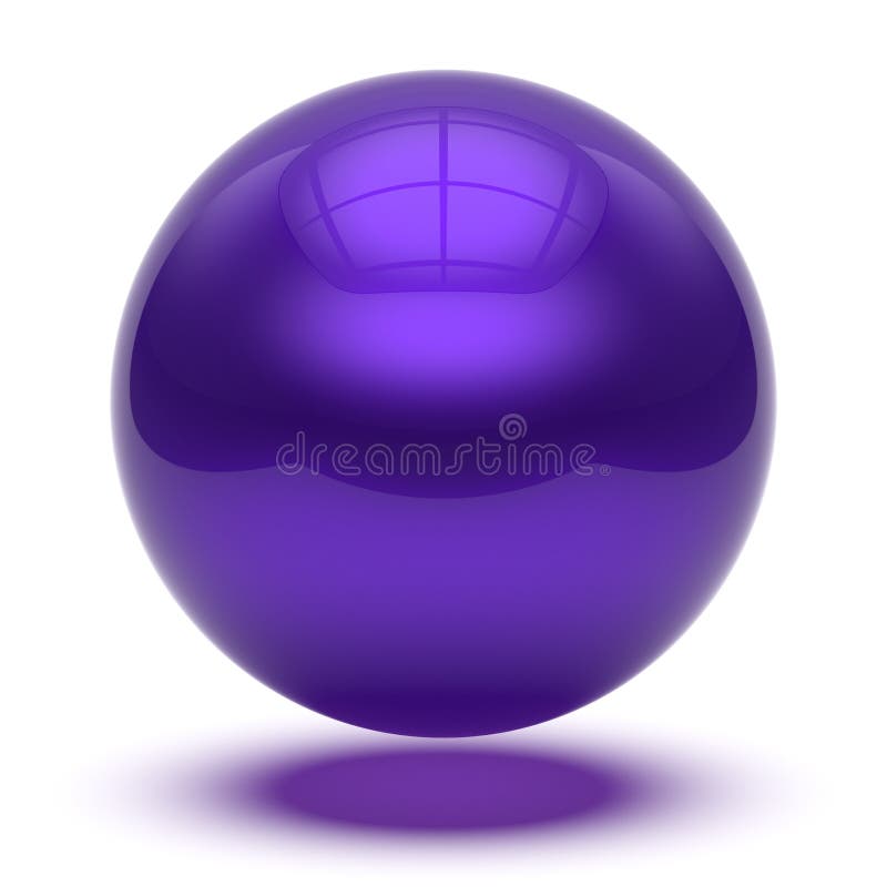 Purple Sphere Round Button Basic Ball Circle Geometric Shape Blue Stock ...
