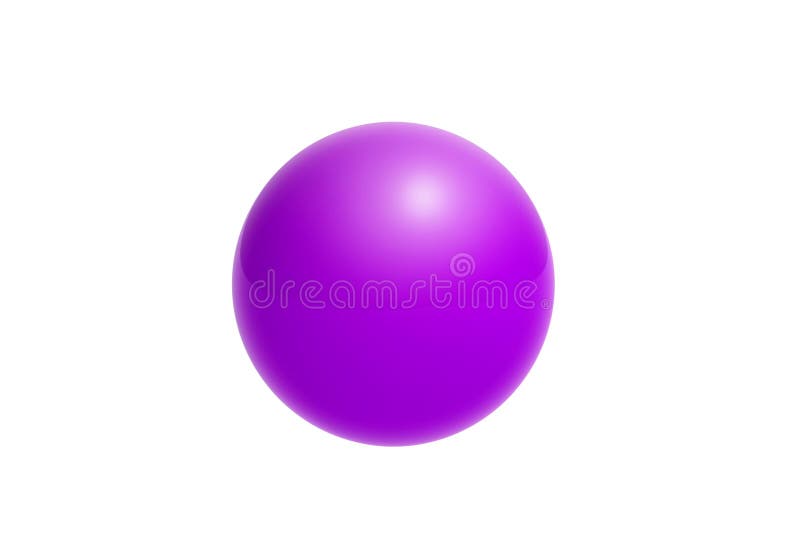 Purple Sphere on White Background Stock Illustration - Illustration of ...