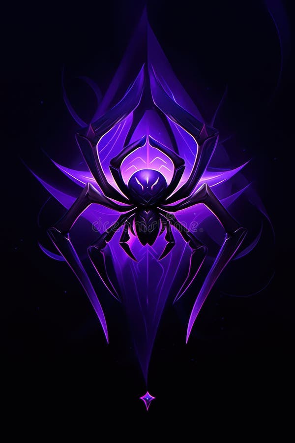 Purple Spider Emblem. Created by Generative Artificial Intelligence ...