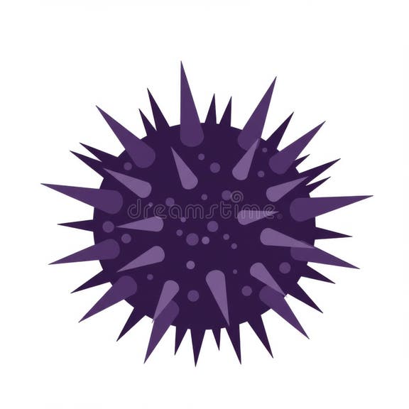 Purple Spiky Microscopic Cell Illustration Stock Illustration ...