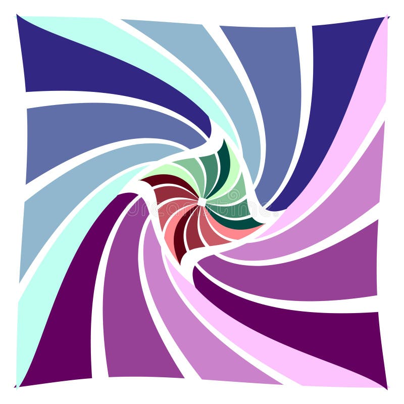 Purple Spiral Vortex. Twisted Swirl Pattern. Vector Rotation Design ...