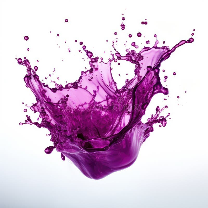 Purple Splash on White Background. Generative AI Stock Illustration ...