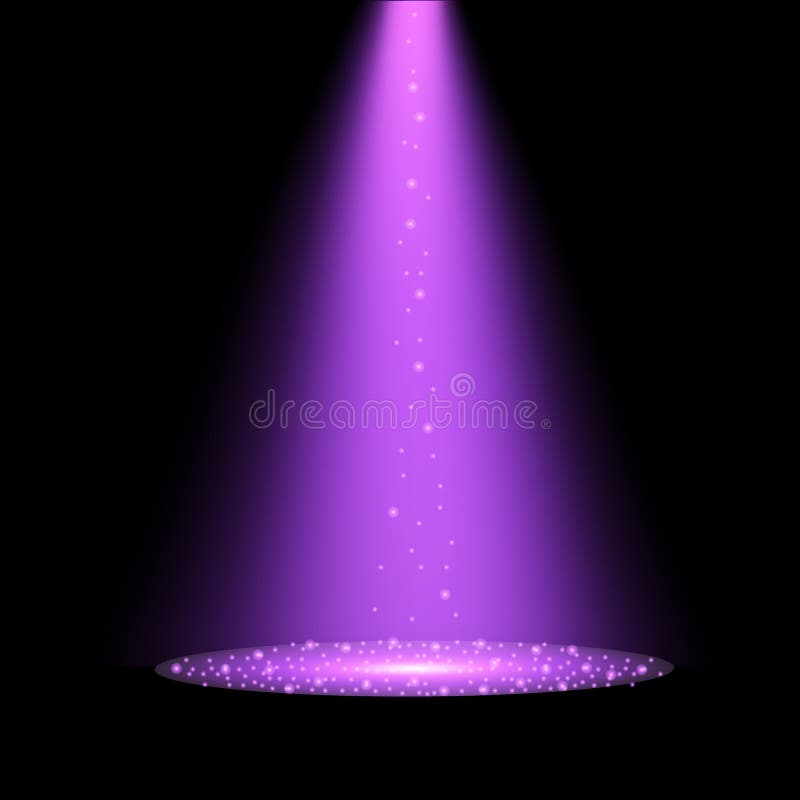 Purple Spotlights. Scene. Light Effects Stock Vector - Illustration of ...