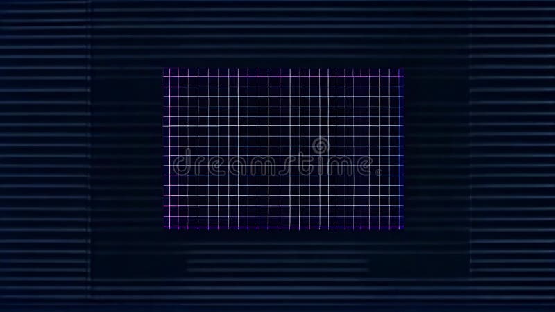 A Purple Square with a Grid Pattern on a Black Background Stock Video ...