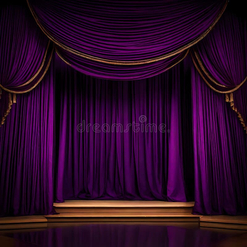 Purple Stage Curtain