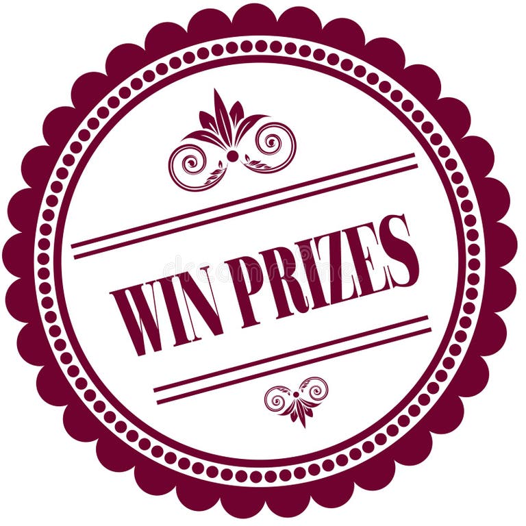 Purple Stamp with WIN PRIZES . Stock Illustration - Illustration of ...