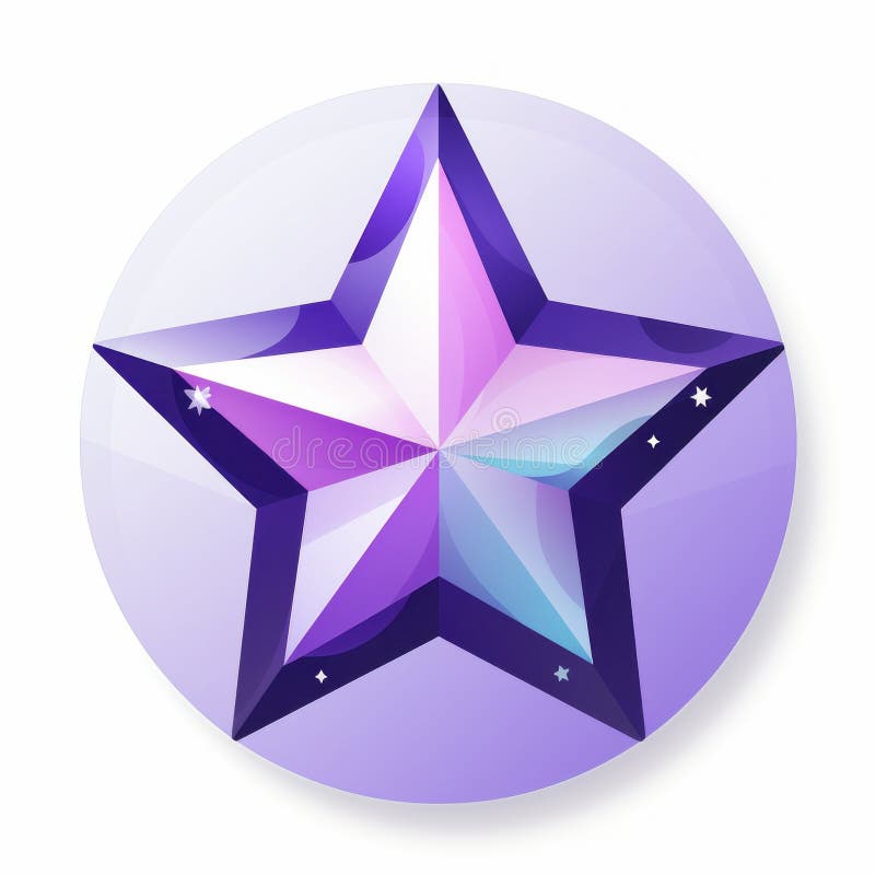 A Purple Star Icon on a White Background Stock Photo - Image of shape ...