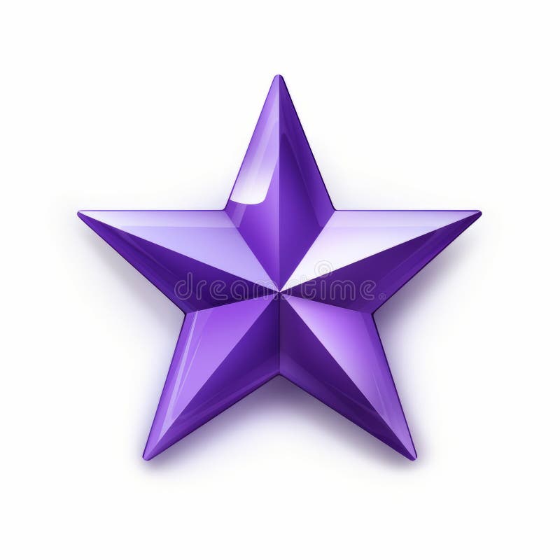 A Purple Star on a White Background Stock Illustration - Illustration ...